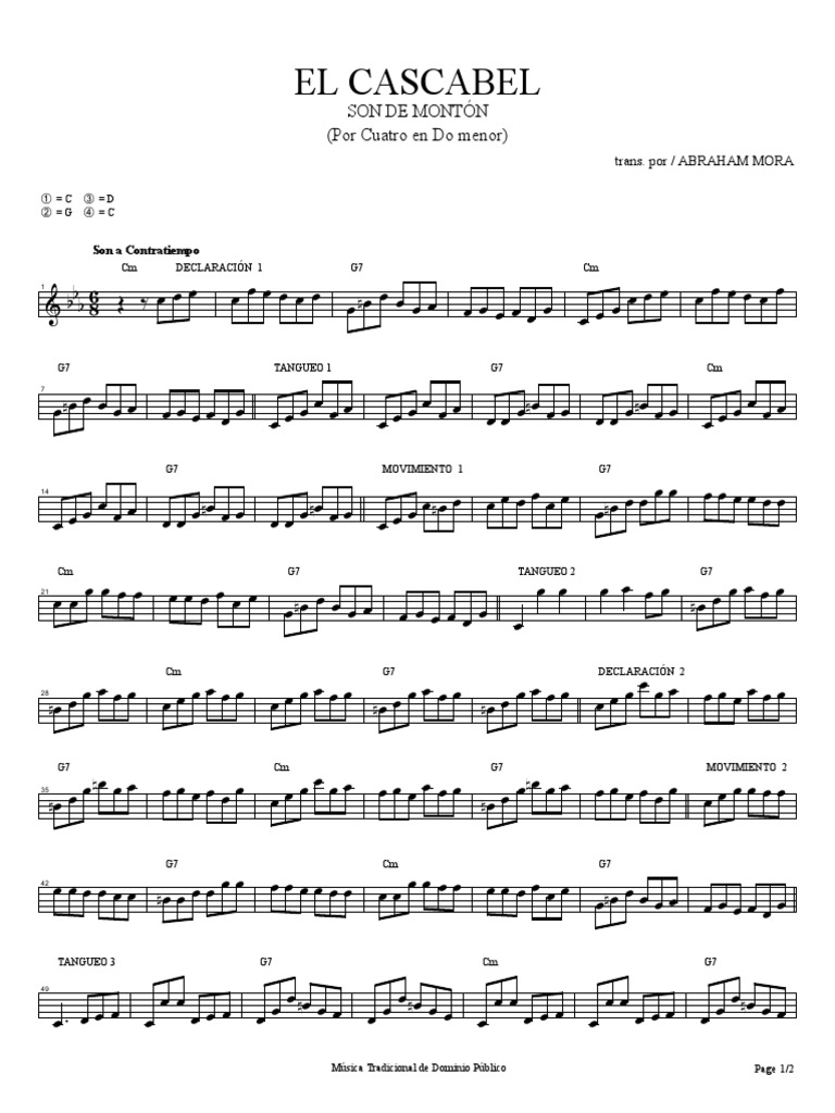 El Cascabel - Partitura | PDF | Ocio | Entretenimiento (general)