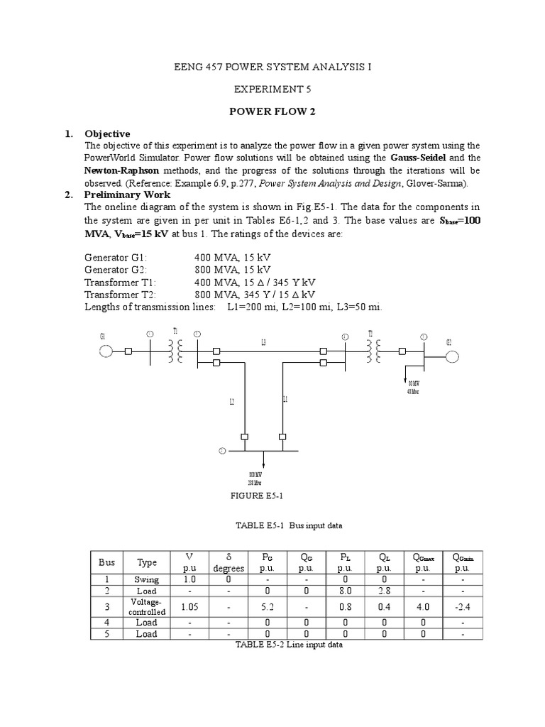 Power Flow 2 1. Objective | PDF | Electric Power System | Applied ...