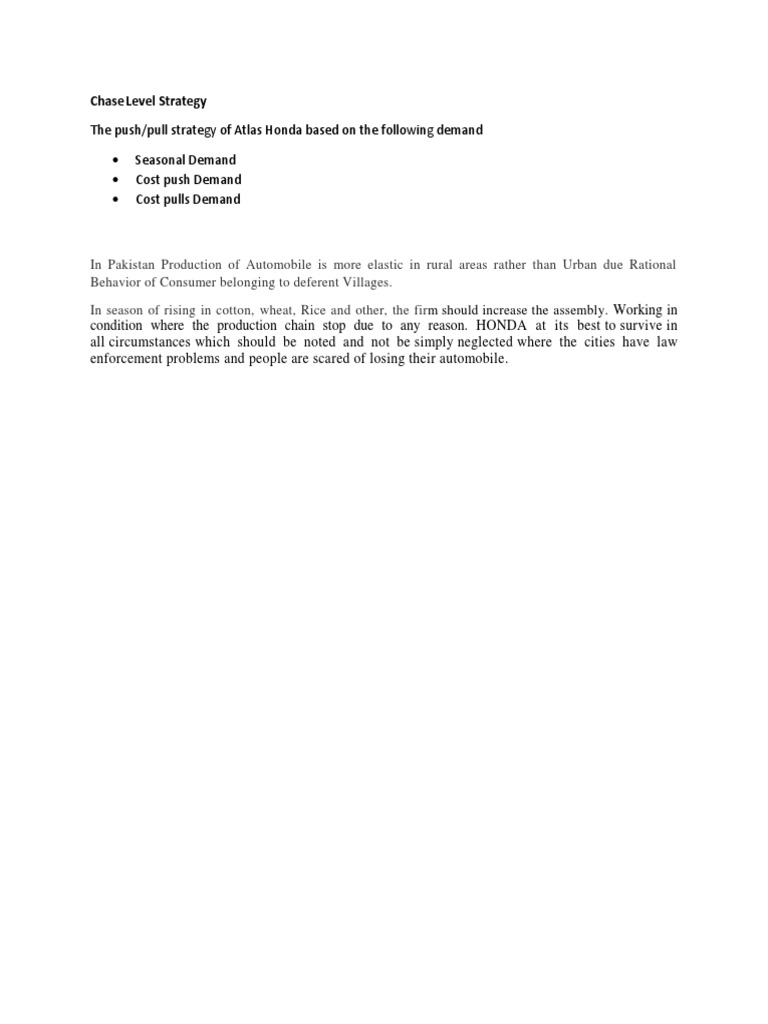 Chase Level Strategy | PDF