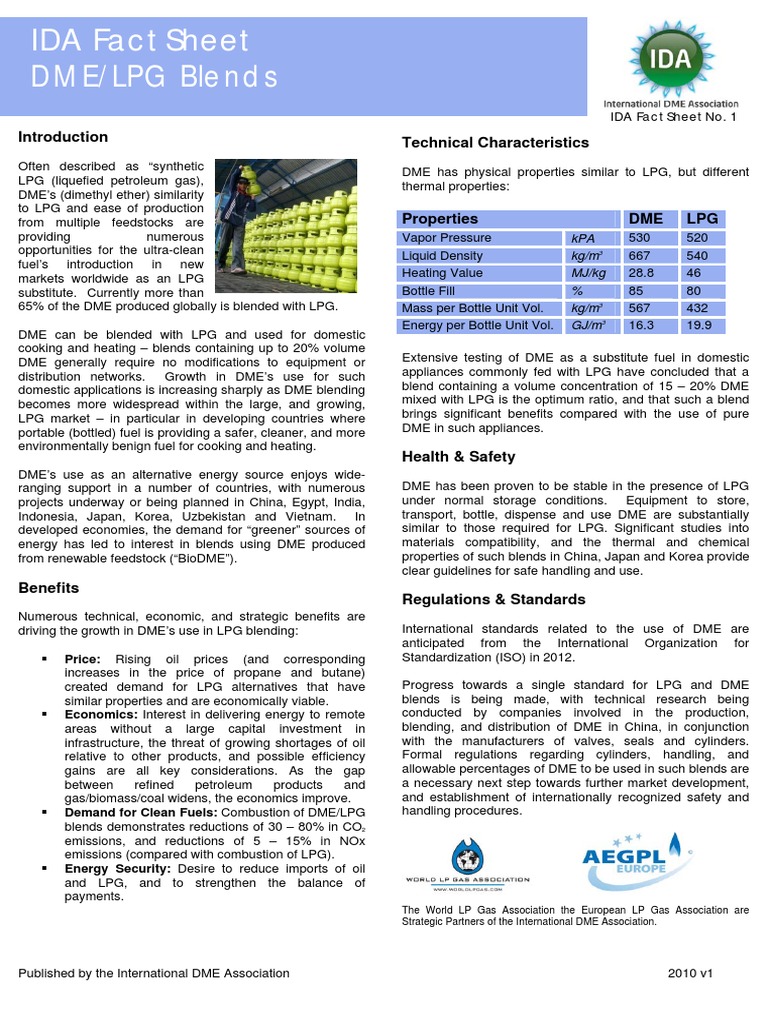 DME as an LPG Blending Alternative | PDF | Liquefied Petroleum Gas ...