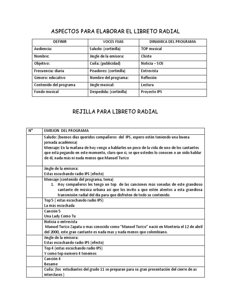 Paula Figueroa Libreto Radial | PDF | Radio | Entretenimiento (general)