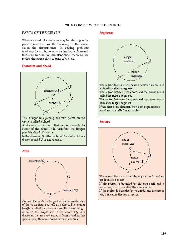 Circle Geometry and Theorems Explained | PDF | Circle | Angle