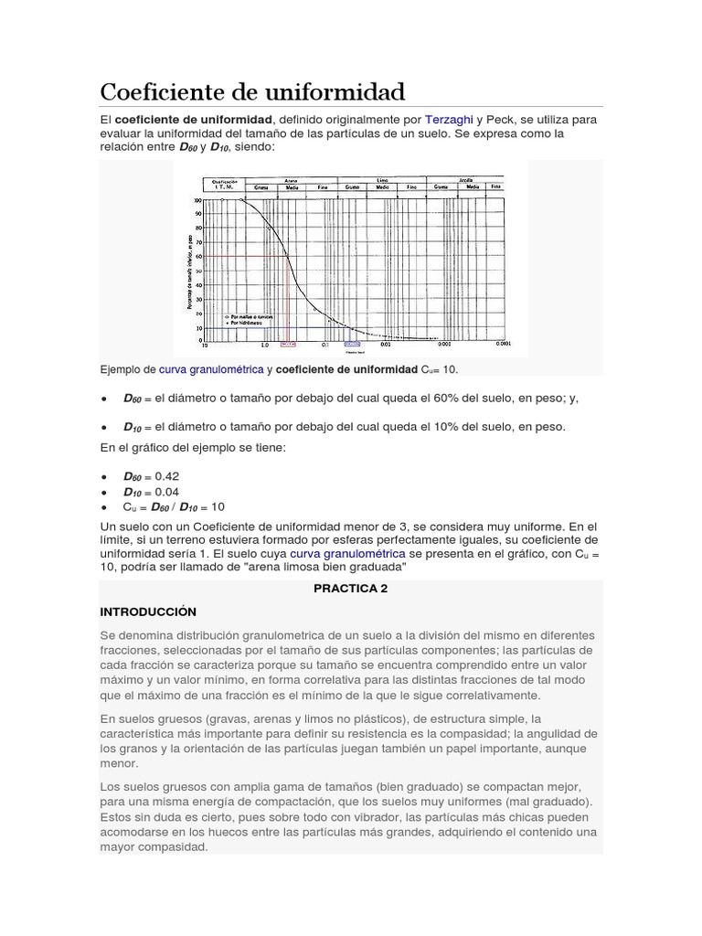 Coeficiente de Uniformidad | PDF | Logaritmo | Medición