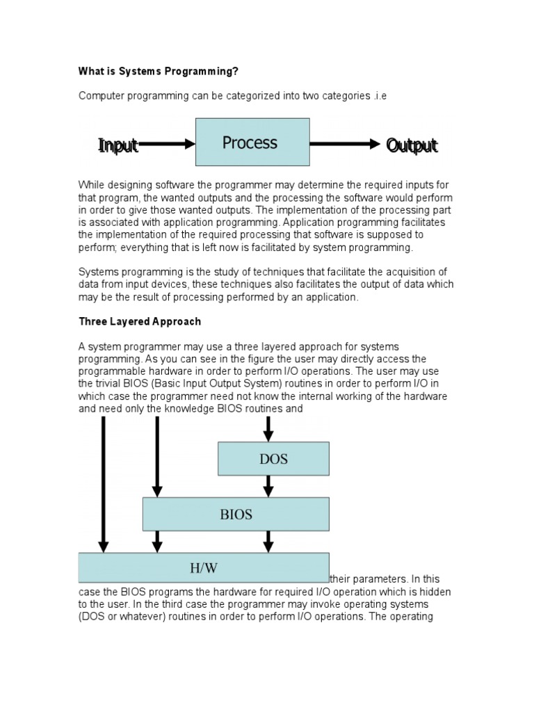 What Is Systems Programming? | PDF | Input/Output | Central Processing Unit