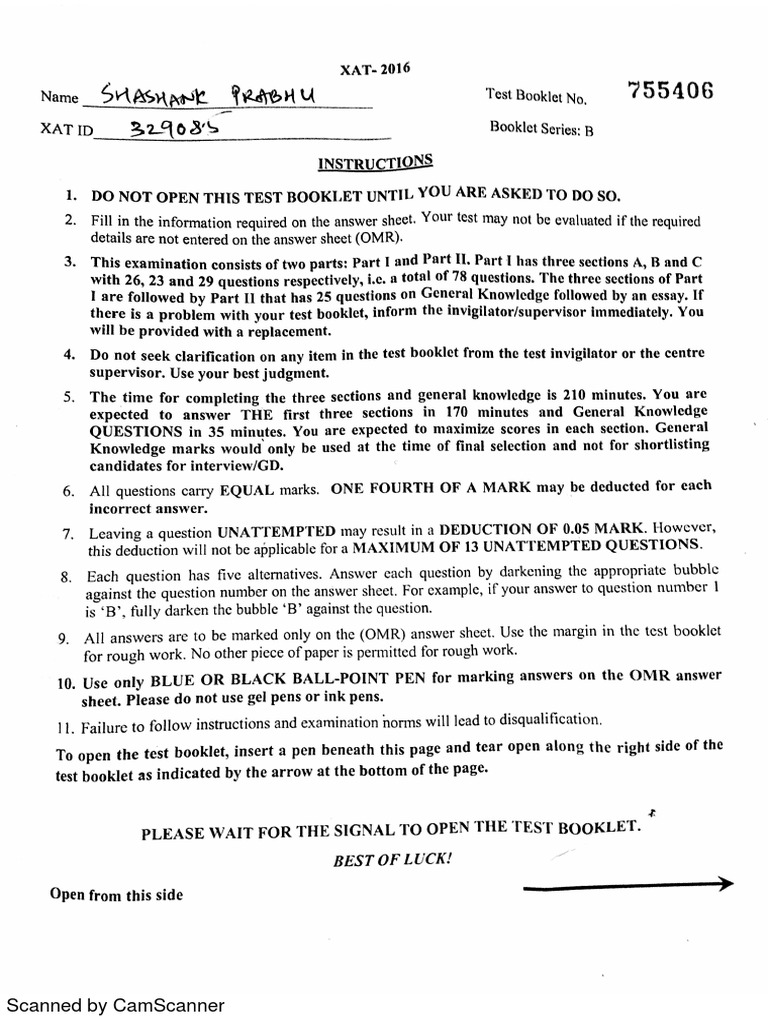 Xat 2016 Official | PDF