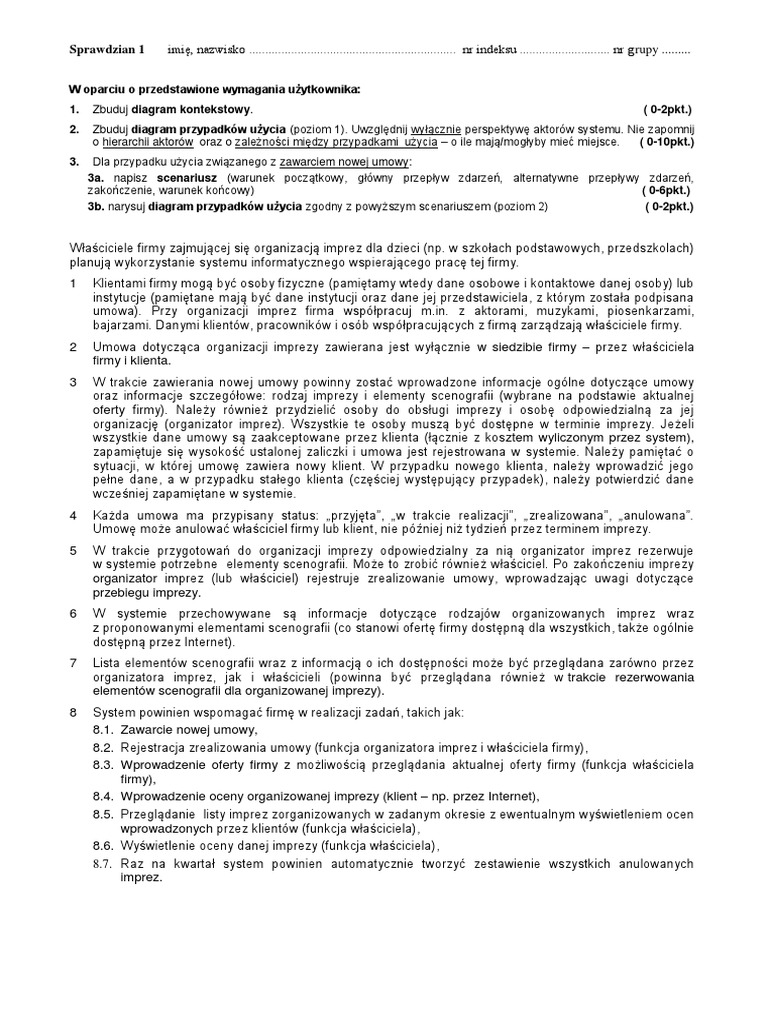 Przykladowy SPR 1 | PDF