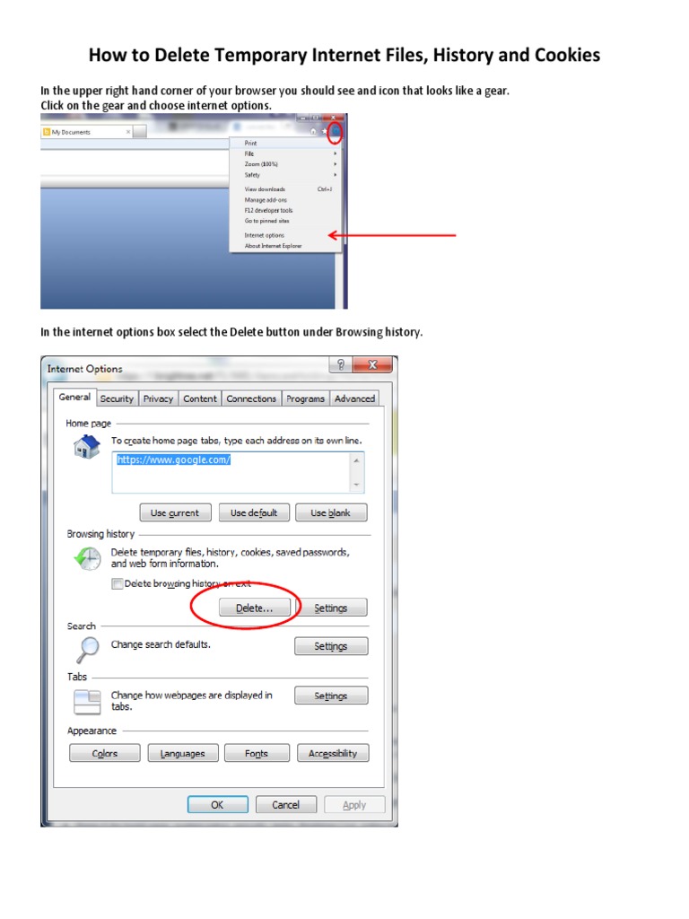 How To Delete Temporary Internet Files | PDF