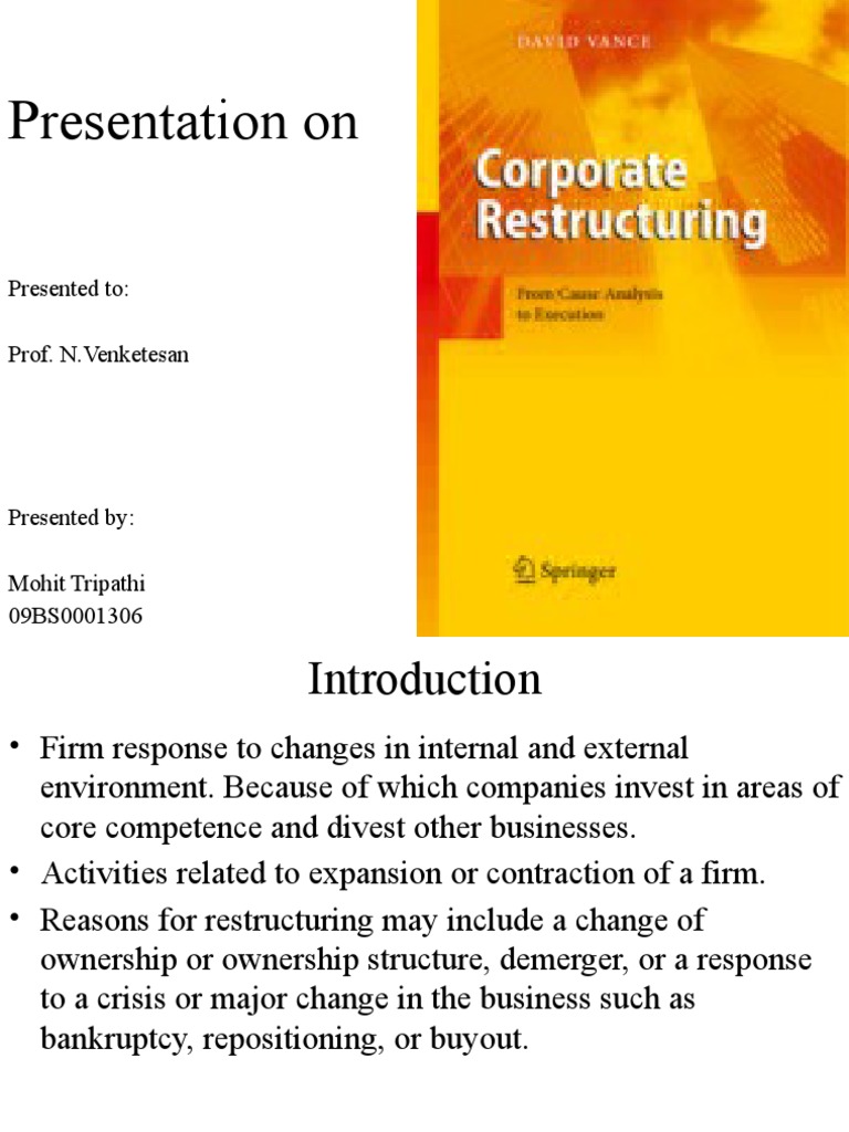 Corporate Restructuring Strategies Explained | PDF | Mergers And ...