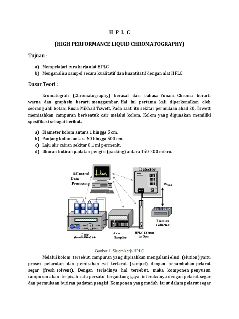 Komponen dan Prinsip Kerja HPLC | PDF | Griya & Taman | Sains & Matematika