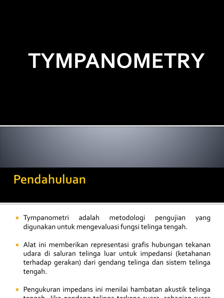 Timpanometri | PDF | Sains & Matematika