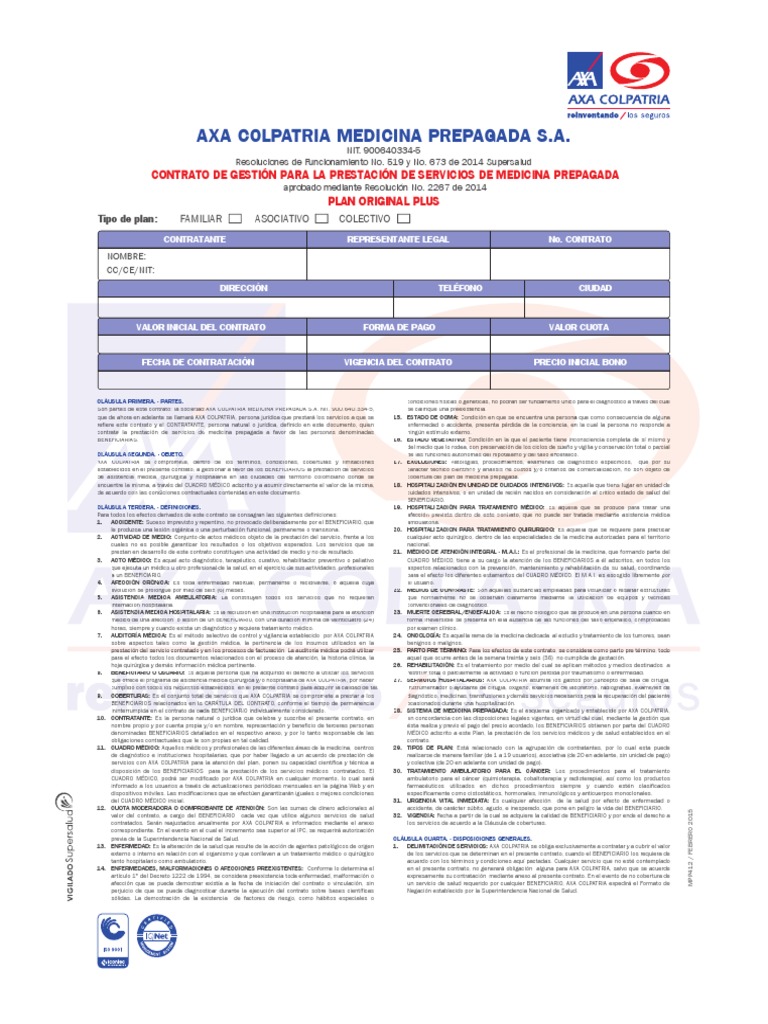 Clausulado Plan Original Plus | PDF | Medicina | Cáncer