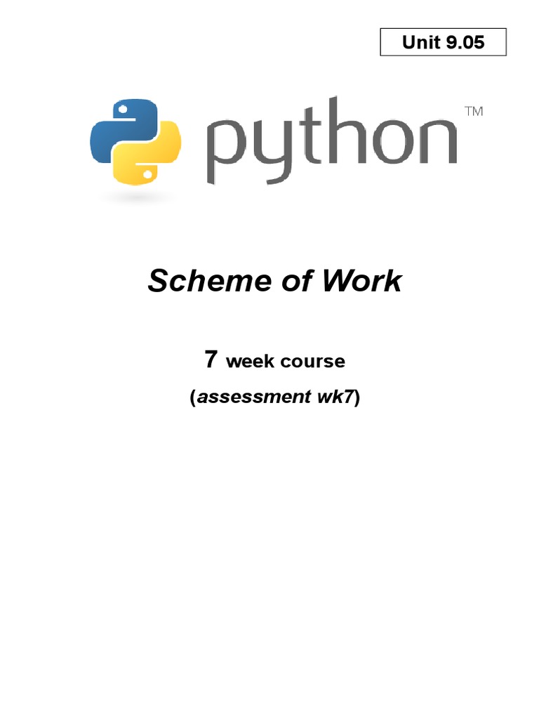 Python Programming (4) Scheme of Works | PDF | Python (Programming ...