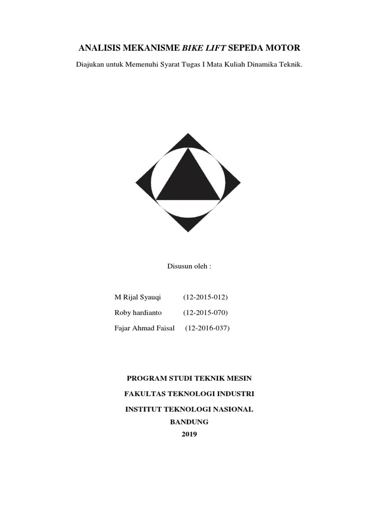 Analisis Mekanisme Bike Lift Sepeda Motor | PDF | Teknologi & Rekayasa ...