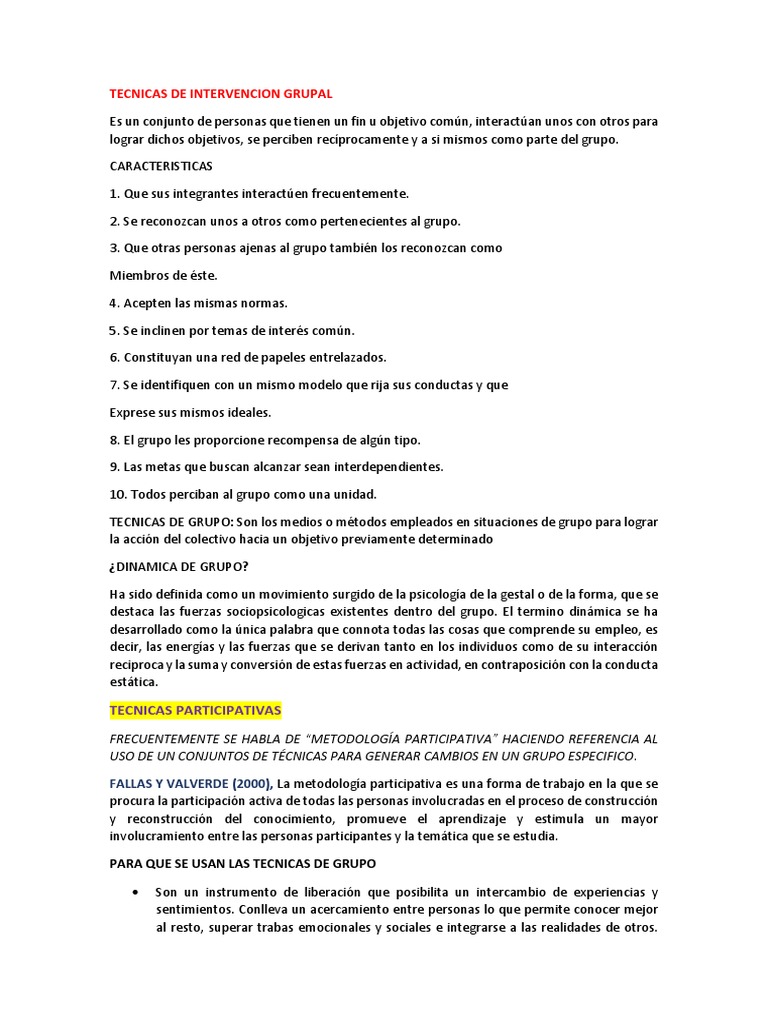 Intervención Grupal | PDF | Terapia racional de comportamiento emotivo ...