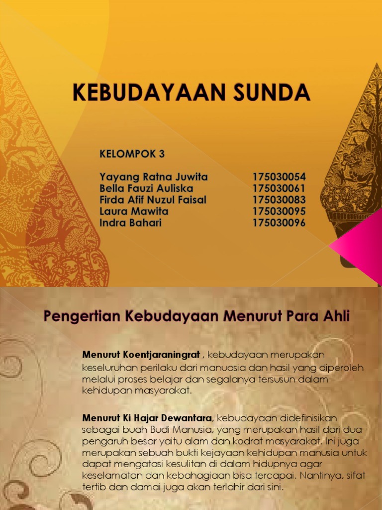 Karakteristik dan Wujud Budaya Sunda | PDF