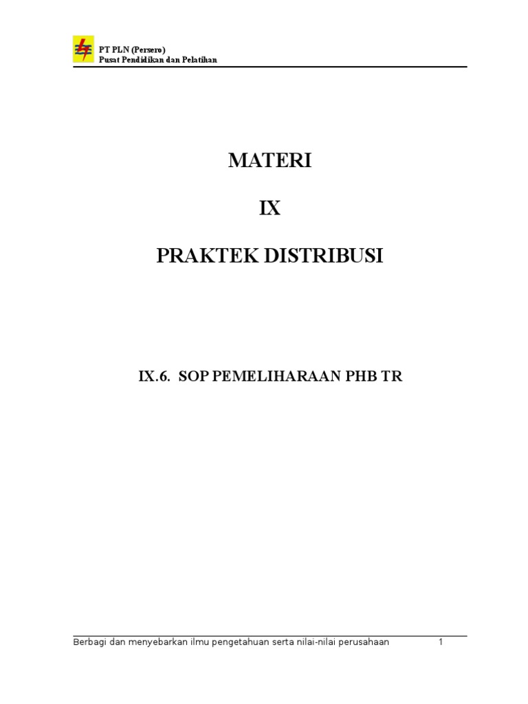 Sop PHB TR | PDF