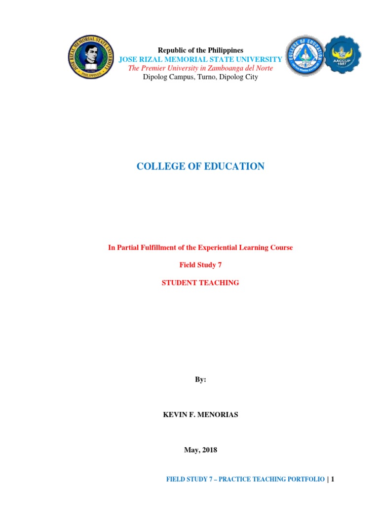 Field_Study_7_PORTFOLIO_-_Student_Teachi.docx | Teachers | Pedagogy