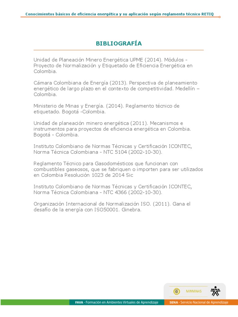 COLOMBIA Reglamento Técnico de Etiquetado RETIQ BIBLIOGRAFIA | PDF ...