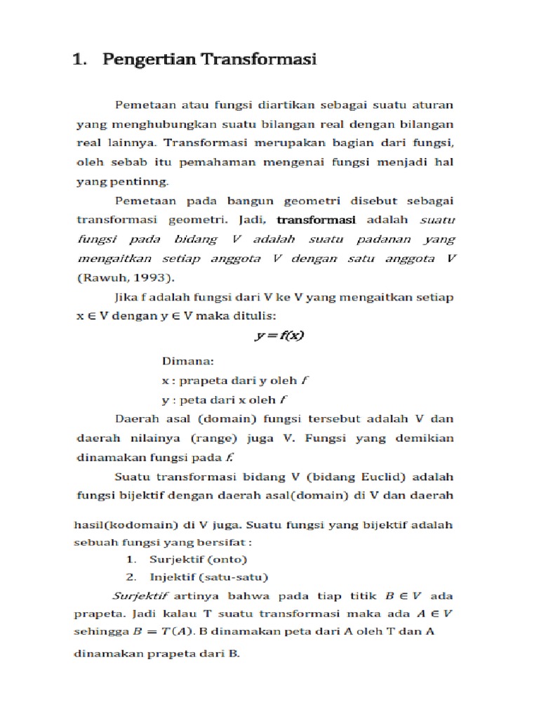 Transformasi Geometri | PDF