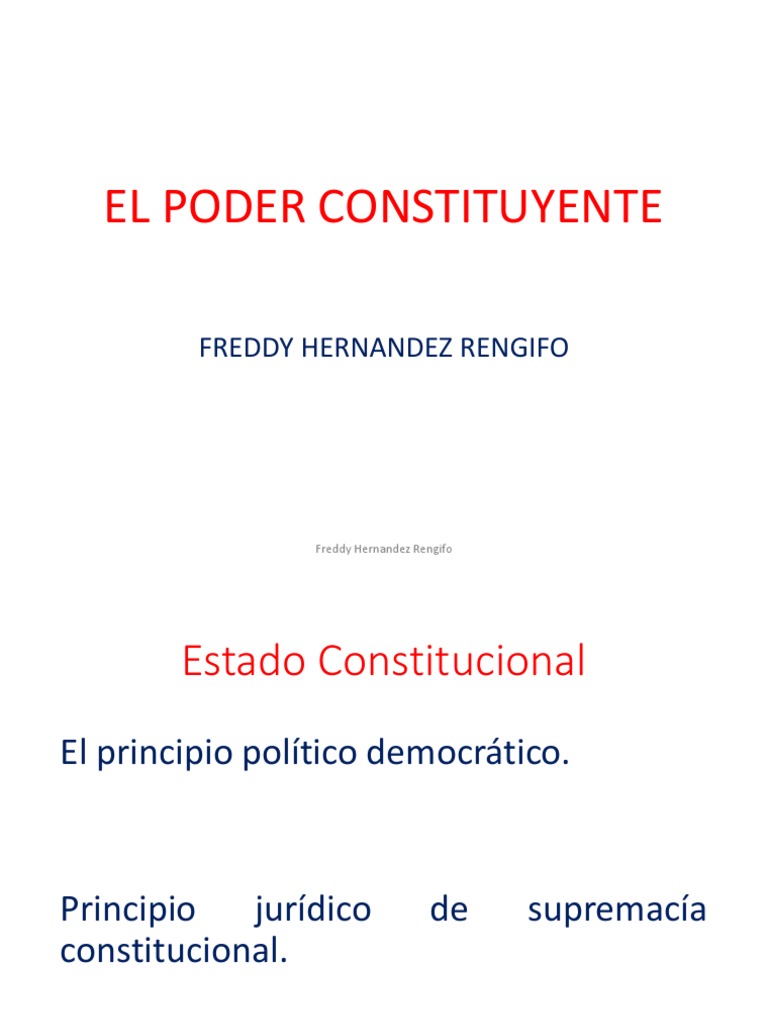 El Poder Constituyente Pedro Vega | PDF | Constitución | Soberanía
