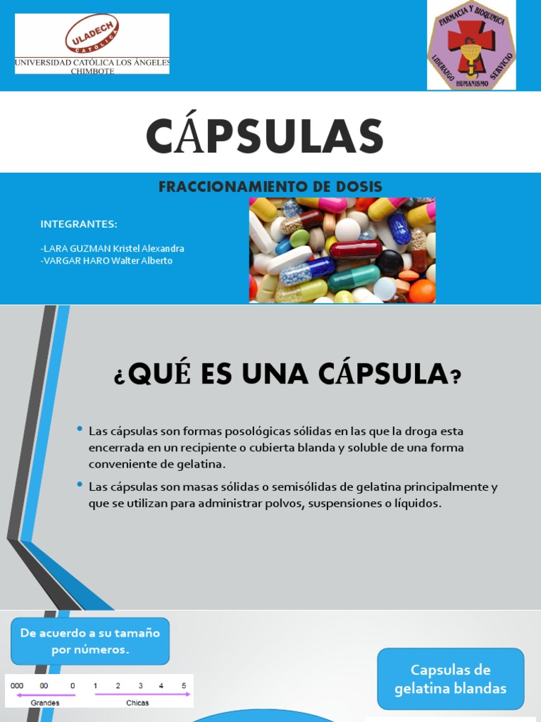 Capsulas y Fraccionamiento de Dosis Farmacia Galenica | PDF ...