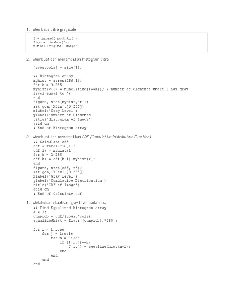 Ekualisasi Citra | PDF | Computer Vision | Signal Processing
