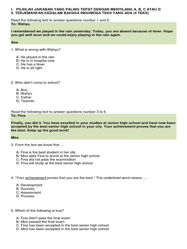 Short-Message-Text-1 TUGAS BAHASA INGGRIS KELAS 8D SABTU 13 APRIL 19 ...