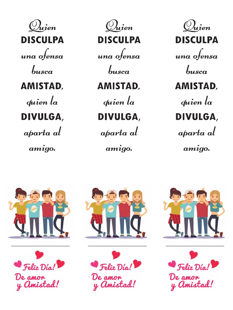 Separadores Día de La Amistad | PDF