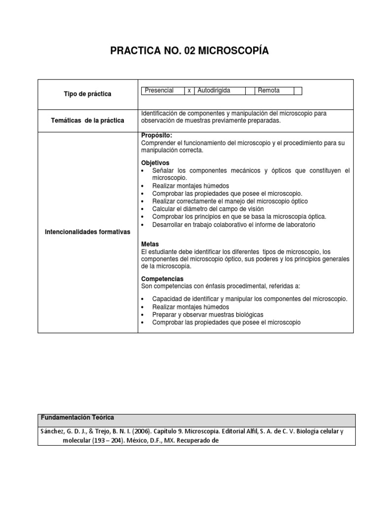 Practica No 2 Micros | PDF | Microscopio | Óptica