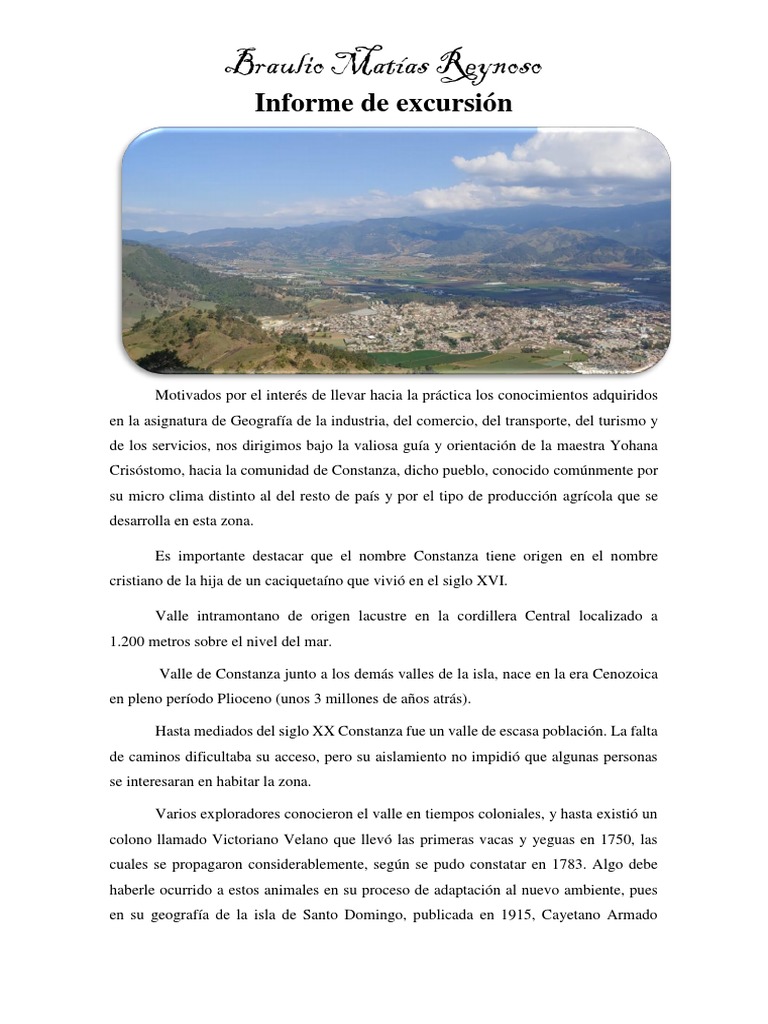 Informe de Excursion | PDF | Naturaleza