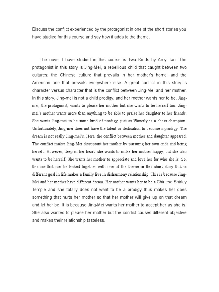 Caught Between Two Cultures: The Conflict Between Jing-Mei and Her ...
