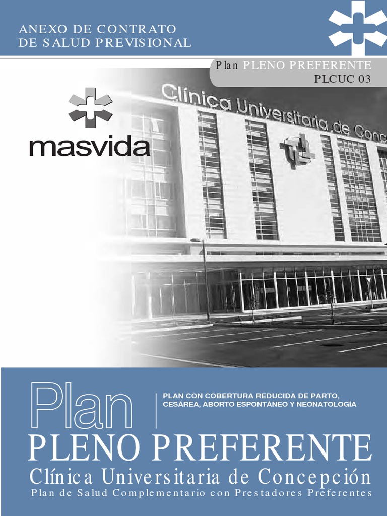 Plan Isapre Mas Vida | PDF | Medicina CLINICA | Ciencias de la Salud