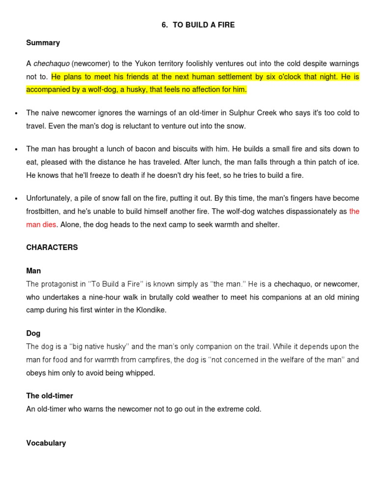 1.1to Build A Fire | PDF | Nature