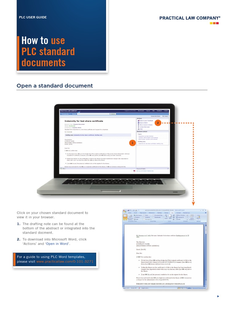 How To: Use PLC Standard Documents | PDF | Microsoft Word | Document