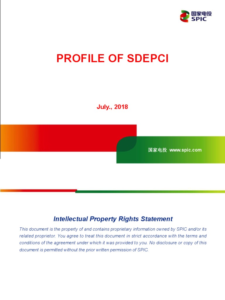 Profile SDEPCI 2018 Eng. | PDF | Power Station | Coal
