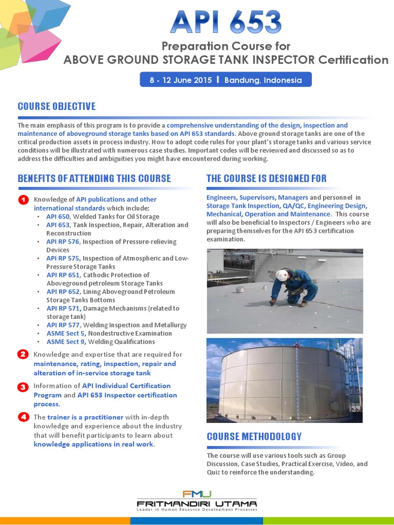 Brochure API 653 (150129) | PDF | Corrosion | Nondestructive Testing