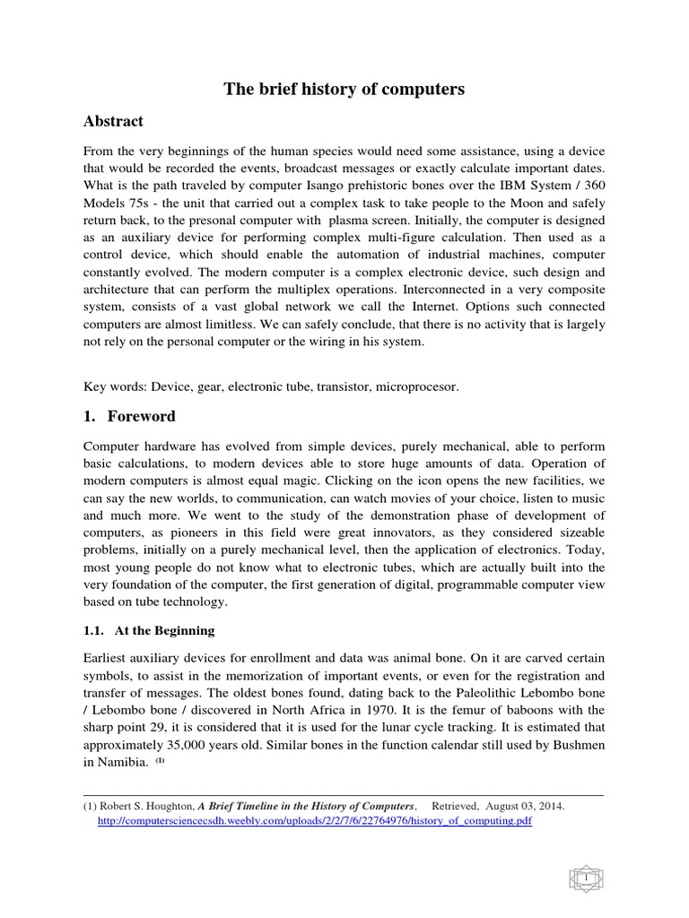 Evolution of Computers | PDF | Apollo Program | Integrated Circuit
