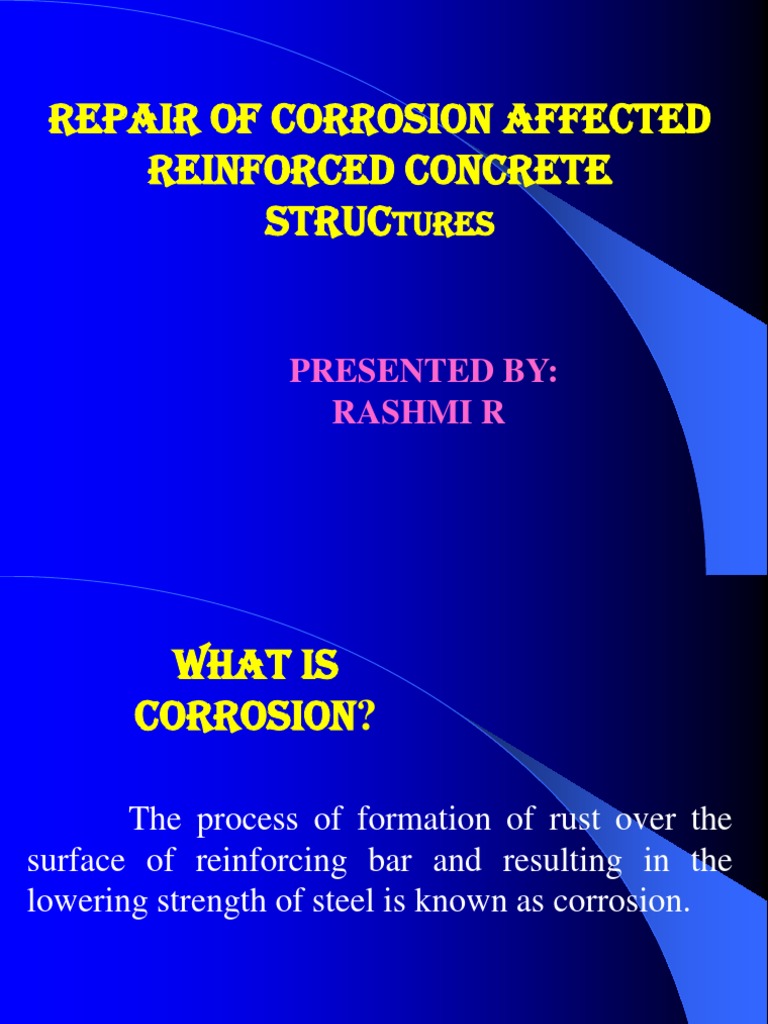 Repair of Corrosion Affected Reinforced Concrete Struc: Tures | PDF ...