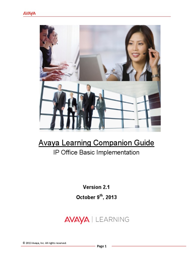Avaya Learning Companion Guide IP Office Basic Implementation | PDF ...