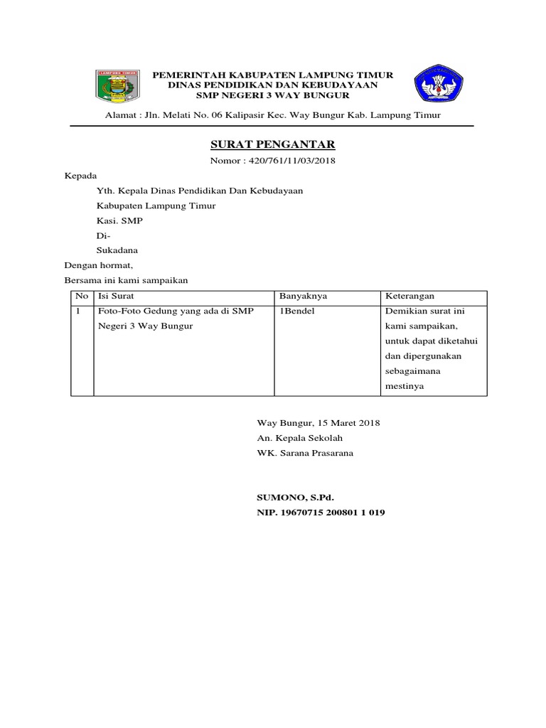 Surat Pengantar Barang | PDF