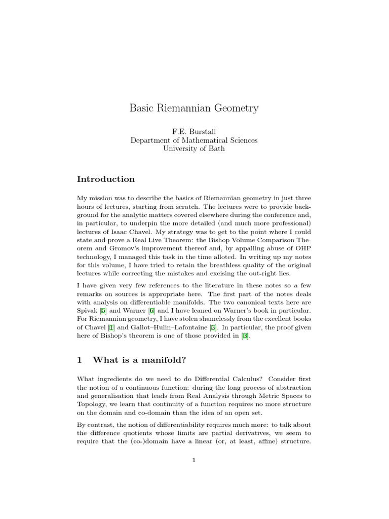 Paper PDF | PDF | Differentiable Manifold | Differential Geometry