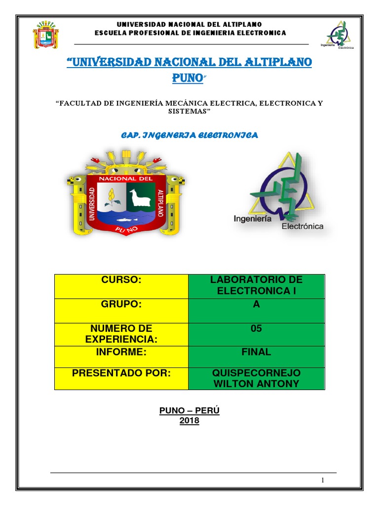 Lab de Electronica Informe Final 2 | PDF | Rectificador | Diodo