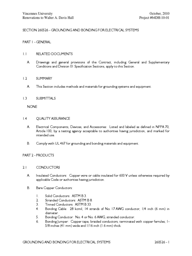 Grounding and Bonding Guidelines | PDF | Electrical Wiring | Electrical ...