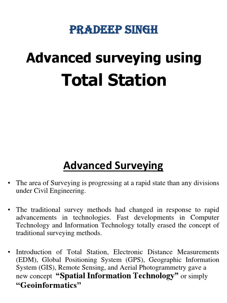 Advanced Surveying Using Total Station (Repaired) PDF | PDF | Surveying ...