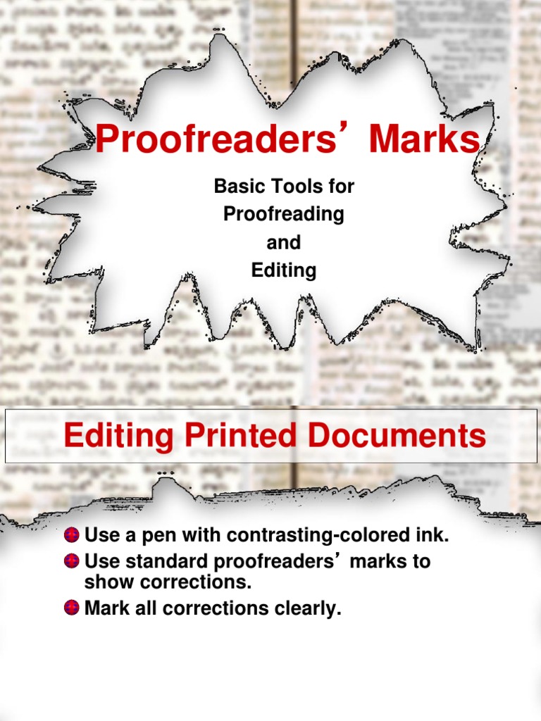 Essential Proofreading Marks Guide | PDF | Punctuation | Human ...
