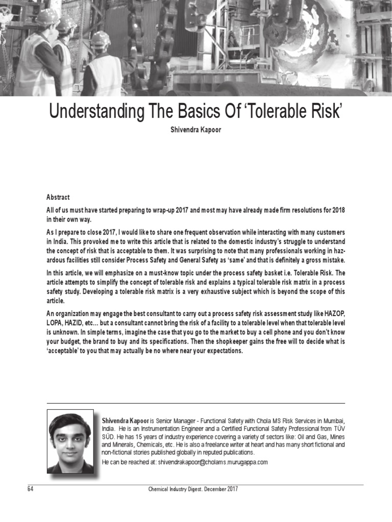 7 Final Understanding The Basics of Tolerable Risk 27 Dec 2017 | PDF ...