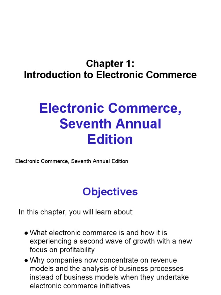 Introduction To Electronic Commerce | PDF | Electronic Data Interchange | E Commerce
