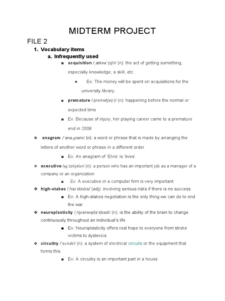 Midterm Project | PDF | Prefrontal Cortex | Mental Processes