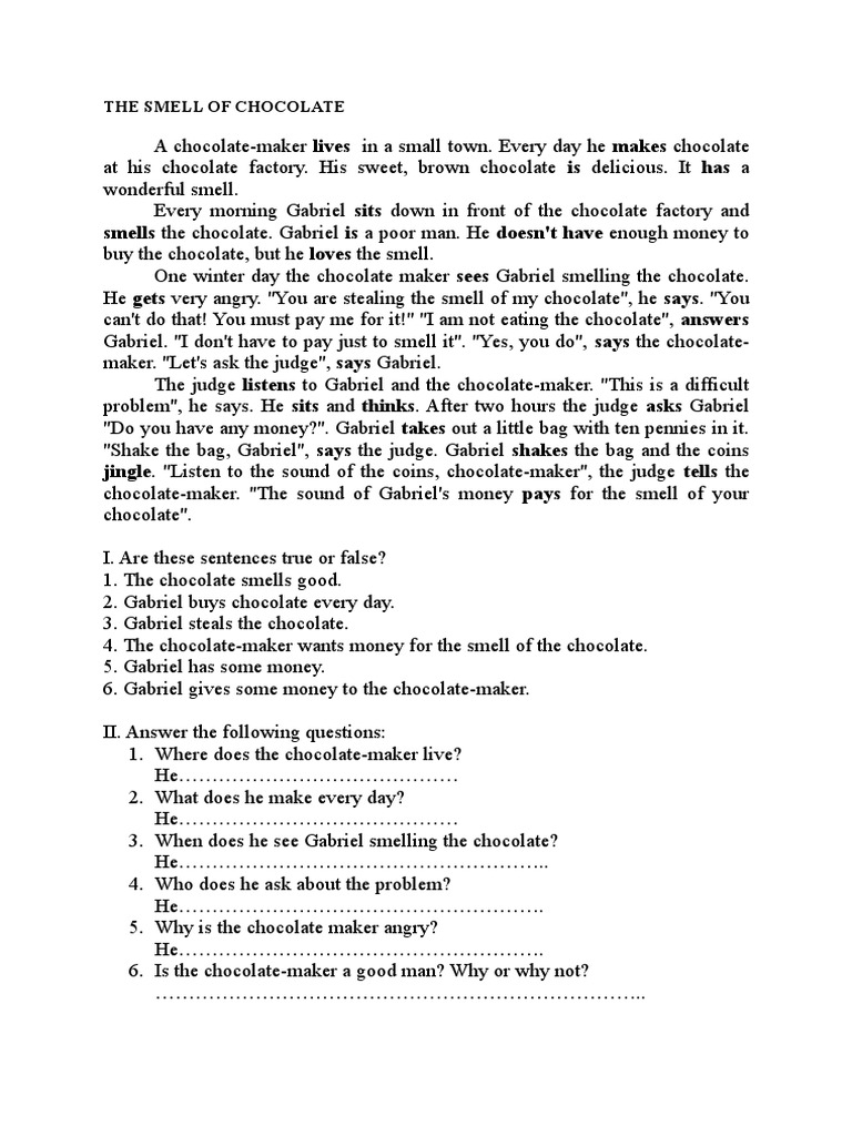 Smells The Chocolate. Gabriel Is A Poor Man. He Doesn't Have Enough ...