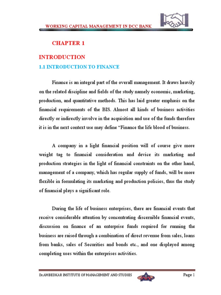 Shashi Final | PDF | Working Capital | Banks